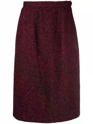 Saint Laurent 1980s Straight-cut Knee-length Skirt