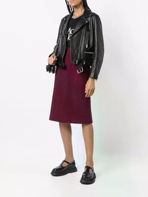 Saint Laurent 1980s Straight-cut Knee-length Skirt
