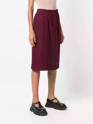 Saint Laurent 1980s Straight-cut Knee-length Skirt