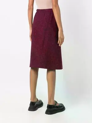 Saint Laurent 1980s Straight-cut Knee-length Skirt
