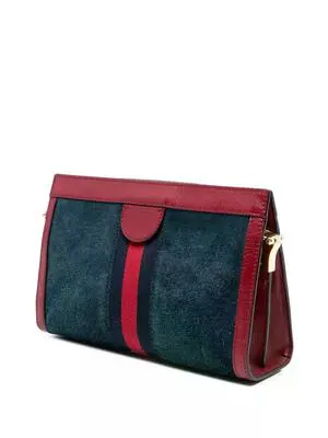 Gucci Small Suede Ophidia Chain Crossbody Bag - Blue