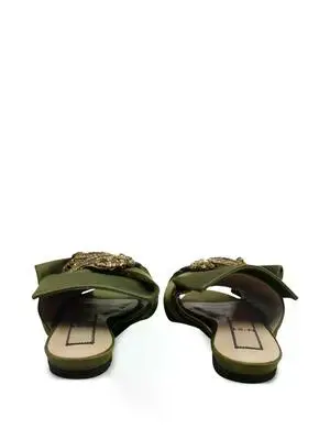 N°21 Embellished Knot-detail Flat Sandals