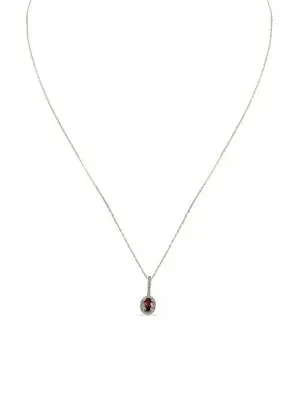 LB EXCLUSIVE 14kt White Garnet Pendant Necklace - Gold