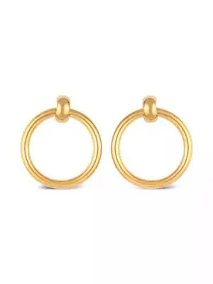 SUSAN CAPLAN 1990s Circular Earrings - Gold