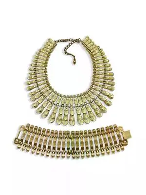 JENNIFER GIBSON JEWELLERY 1960s Bsk Cleopatra Necklace And Bracelet Set - Gold