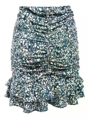 ISABEL MARANT VINTAGE Floral Print Ruched Skirt