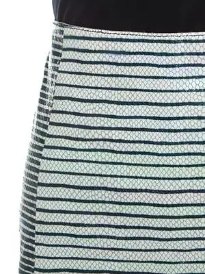 Tory Burch Leather Striped A-line Skirt