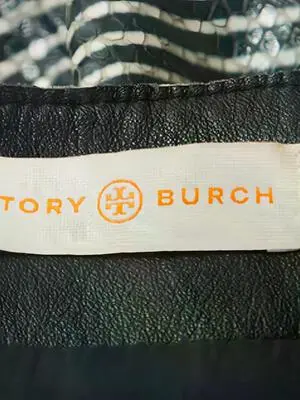 Tory Burch Leather Striped A-line Skirt