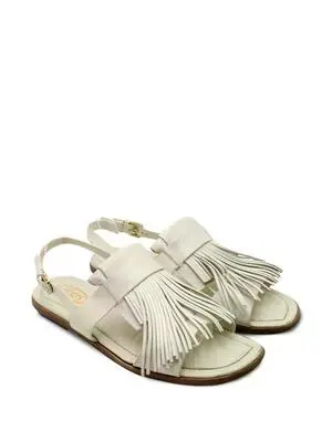 TOD'S Fringed Slingback Sandals