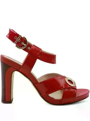 Fendi Patent Leather Ankle-strap Sandals