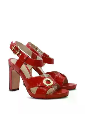 Fendi Patent Leather Ankle-strap Sandals
