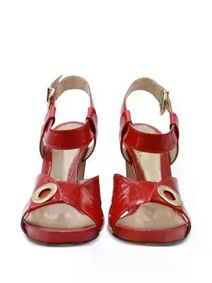 Fendi Patent Leather Ankle-strap Sandals