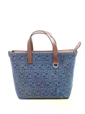 Fendi Ff-motif Shopping Bag - Blue