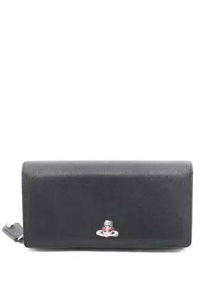 VIVIENNE WESTWOOD Saffiano-leather Bi-fold Wallet - Black