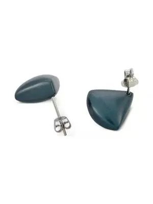 SWATCH 14k White Gold Triangle Stud Earrings