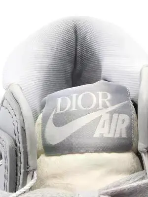 Dior X Air Jordan 1 Lace-up Leather Sneakers
