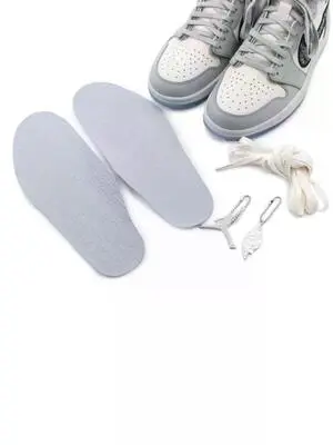 Dior X Air Jordan 1 Lace-up Leather Sneakers