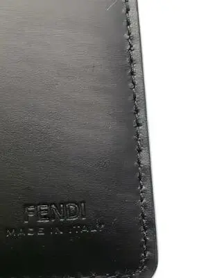 Fendi 2020s Shadow Embossed Leather Card Case