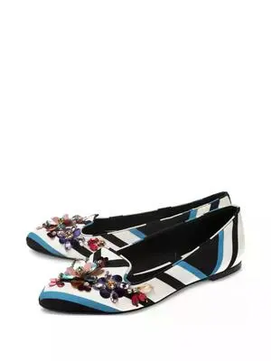 Dolce & Gabbana Crystal-embellished Loafers