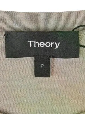 Theory Crew-neck Ribbed-trim Sweater - Neutrals