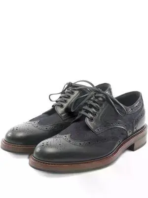 LOUIS VUITTON Leather Wingtip Derby Shoes