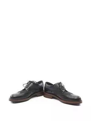 LOUIS VUITTON Leather Wingtip Derby Shoes