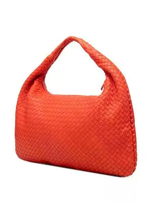Bottega Veneta 2012-2025 Medium Nappa Intrecciato Veneta Hobo Bag - Orange