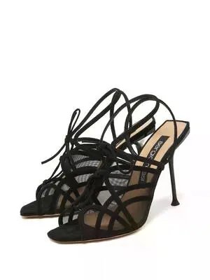 SERGIO ROSSI Mesh-lace Stiletto Sandals