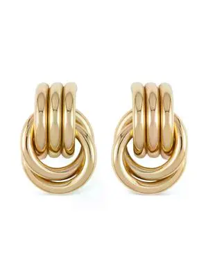 Givenchy 1980s Tubular Knot Earrings - Gold