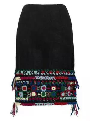 Fendi Wool Midi Skirt