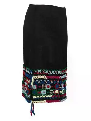 Fendi Wool Midi Skirt