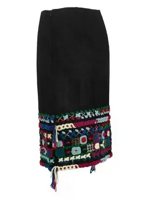 Fendi Wool Midi Skirt