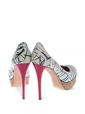 GIUSEPPE ZANOTTI 120mm Abstract-pattern Print Heeled Pumps