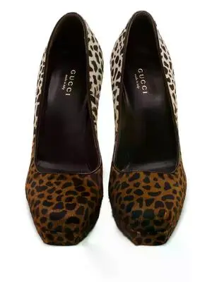Gucci 130mm Leopard-print Pumps