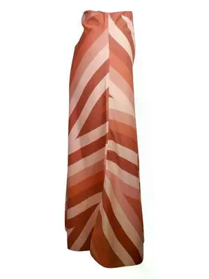 Sportmax Striped Silk Skirt