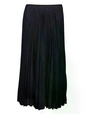 Fendi Pleated Perforated Midi Skirt