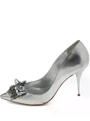SOPHIA WEBSTER 100mm Lilico Metallic Pumps - Silver