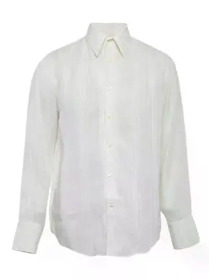 BOSS Pre-owned Striped Button-up Shirt - White