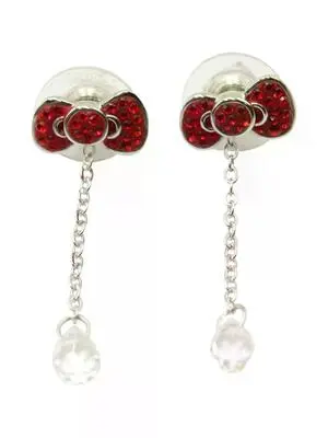 SWAROVSKI X Hello Kitty Bow Drop Earrings - Silver