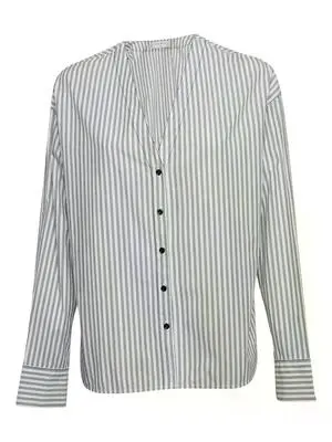Sandro Striped V-neck Shirt