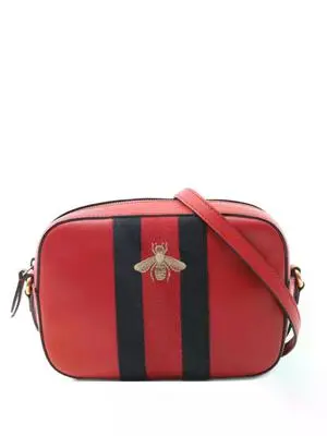 Gucci 2000s Bee Stripe Shoulder Bag