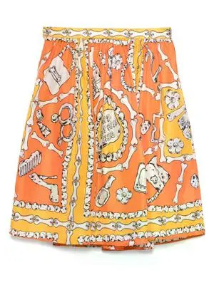 Moschino 2010s Silk Skirt