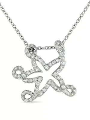 Dior 18k Gold Starfish Diamond Necklace - White
