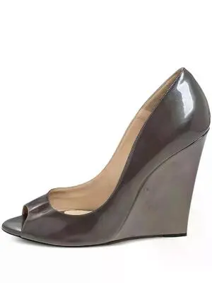 JIMMY CHOO 115mm Leather Wedge Sandals