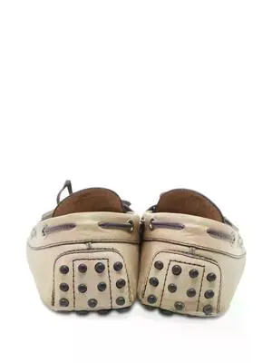 TOD'S Leather Loafers - Neutrals
