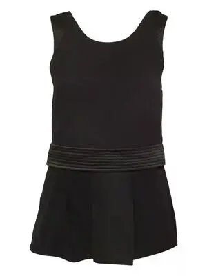 Emporio Armani Peplum-waist Top - Black