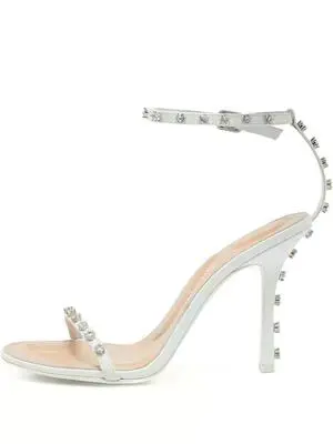 ALEXANDER WANG 115mm Nicki Rhinestone-embellished Sandals - White