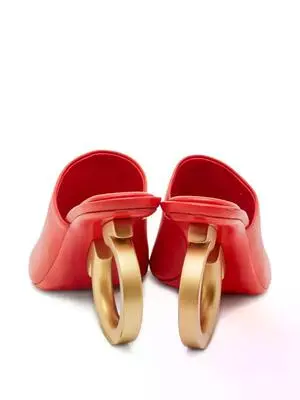 FERRAGAMO 100mm Leather Heeled Sandals