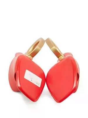 FERRAGAMO 100mm Leather Heeled Sandals