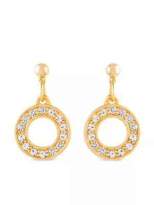 SUSAN CAPLAN 1990s Crystal-embellished Drop Earrings - Gold